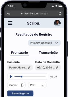 Scriba | Prontuário eletrônico inteligente para profissionais da saúde